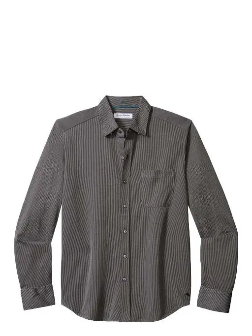 Tommy Bahama San Lucio Sol Stripe Islandzone® Cotton Blend Button-up Shirt - Coal