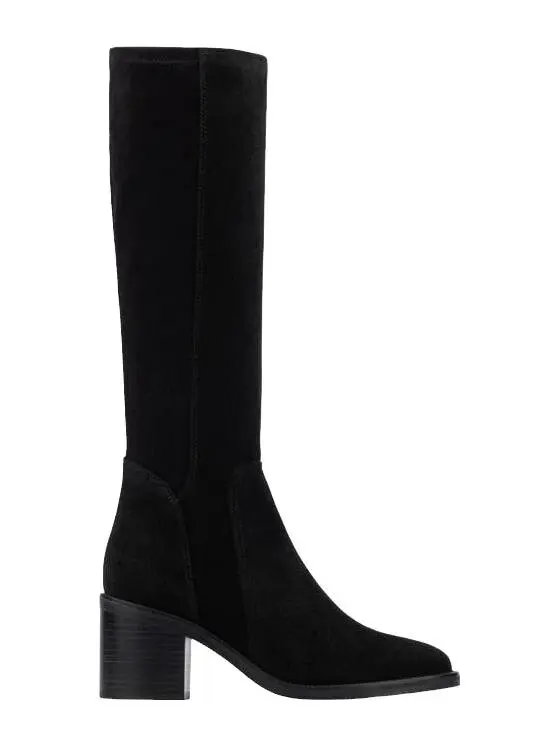 Aquatalia Jasmina Weatherproof Knee High Boots - Black Suede