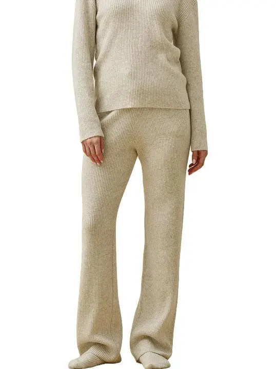 KIP Merino Cashmere Lounge Pants - Champagne