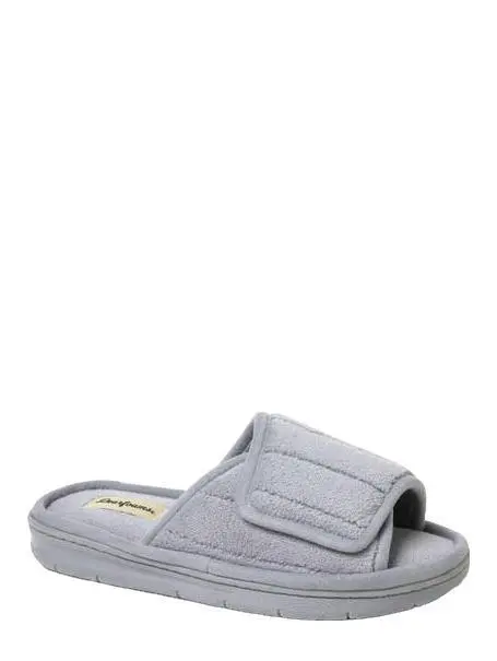 DEARFOAMS Terry Adjustable Slide Slipper - Sleet