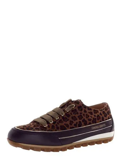 CANDICE COOPER Janis Strip Chic Lace-up Sneaker - Brown Black