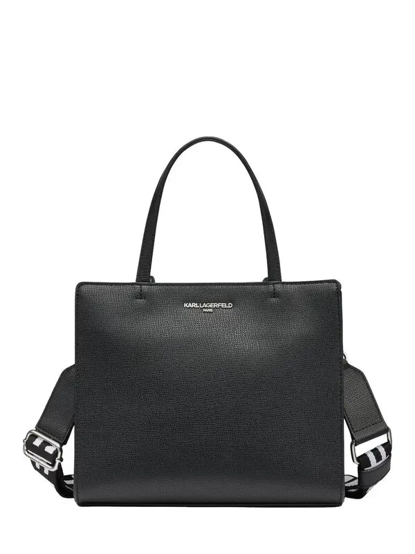 Karl Lagerfeld Paris Maybelle Satchel - Black/silver
