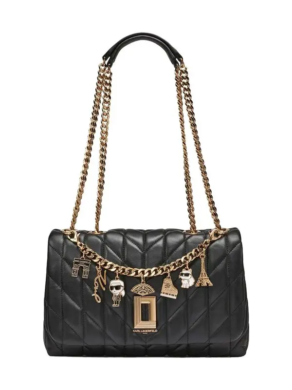 Karl Lagerfeld Paris Lafayette Shoulder Bag - Black/gold