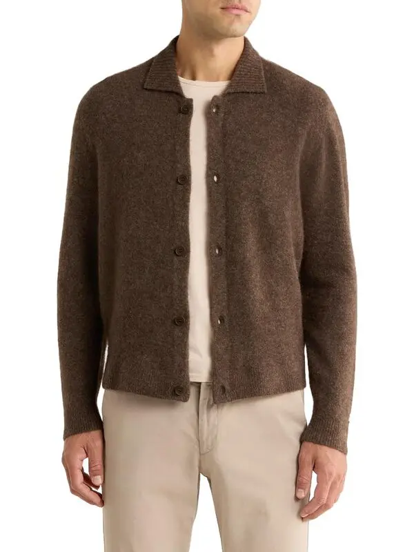PERCIVAL Archive Soft Collared Cardigan - Brown