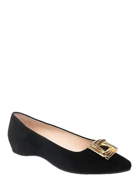 PATRICIA GREEN Bella Flat - Black Suede