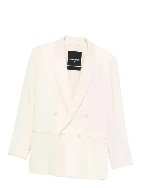 Patrizia Pepe Double-breasted Blazer - White