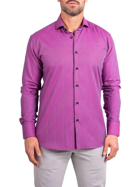 MACEOO Einstein Ascension Contemporary Fit Button-up Shirt - Purple