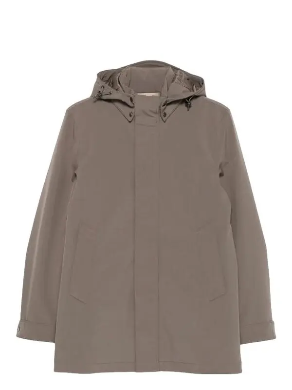 Woolrich Hooded Coat - Grey
