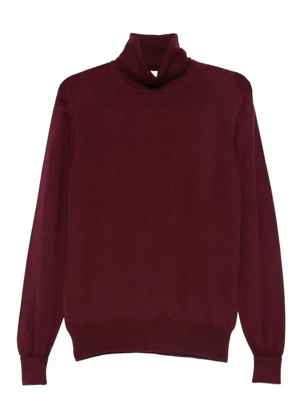 Alpha Studio Turtleneck Wool Sweater - Red