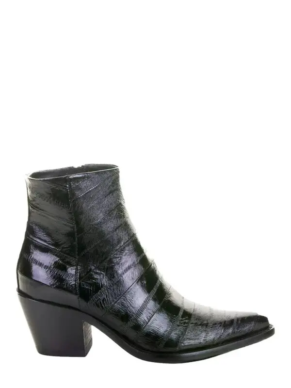 DUCANERO Leather Pointed-toe Ankle Boots - Black
