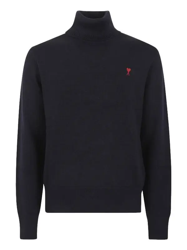 Ami Adc Sweater - Navy/red