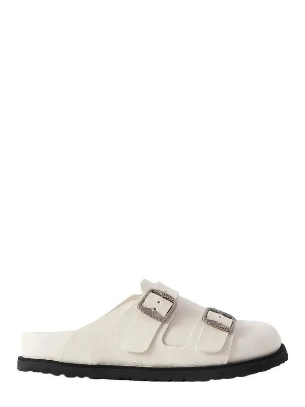 BIRKENSTOCK 222 West Suede Clogs - Cream