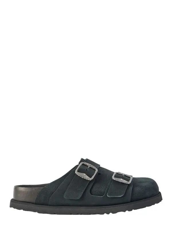 BIRKENSTOCK 222 West Buckled Clogs - Black