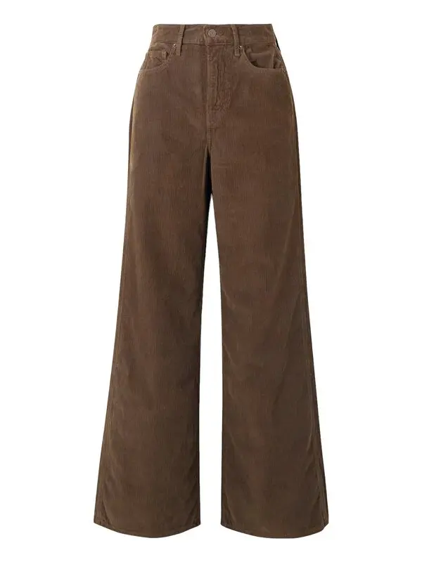 Veronica Beard Taylor Cotton-corduroy Wide-leg Pants - Brown