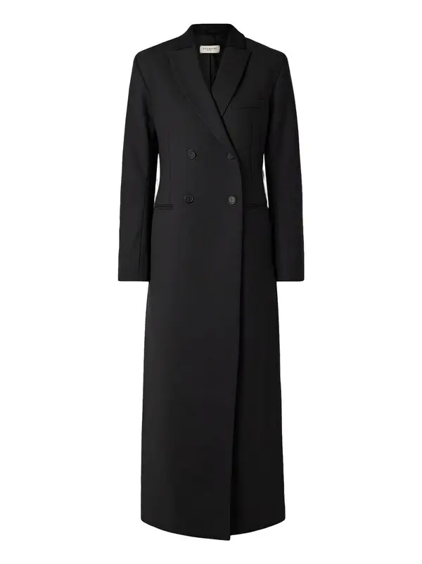 KALLMEYER Palmer Double-breasted Wool-blend Twill Coat - Black