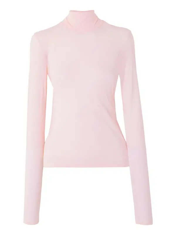 JIL SANDER Jersey Turtleneck Top - Pink