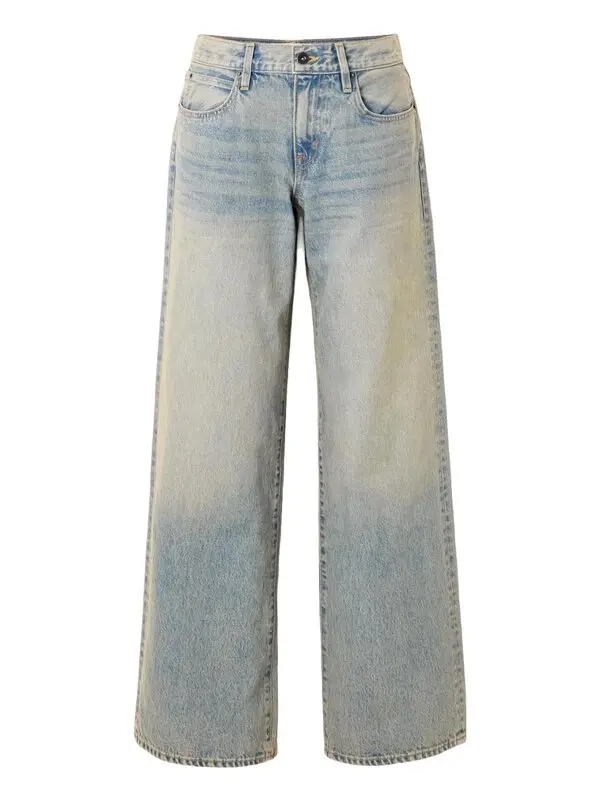 SLVRLAKE Mica Low-rise Wide-leg Jeans - Blue