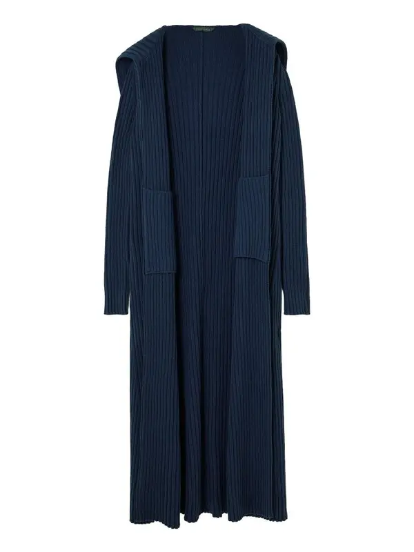 Balenciaga Ribbed-knit Robe - Blue