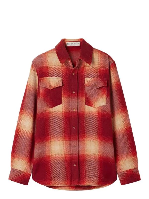GOD’S TRUE CASHMERE Checked Cashmere Shirt - Red
