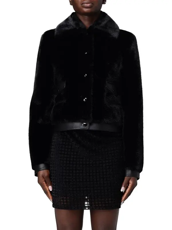 Patrizia Pepe Fur Coat - Black