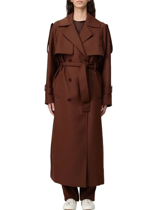 Patrizia Pepe Belted Trench Coat - Brown