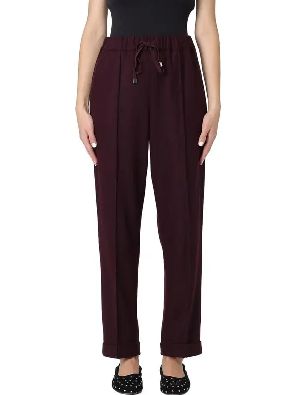 Liviana Conti Straight Leg Trousers - Wine