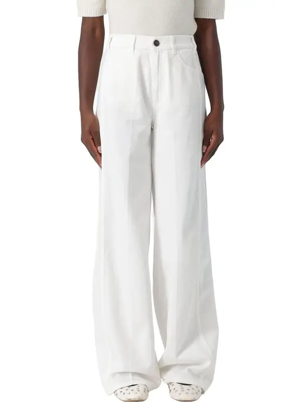 SEMICOUTURE Wide Leg Jeans - White