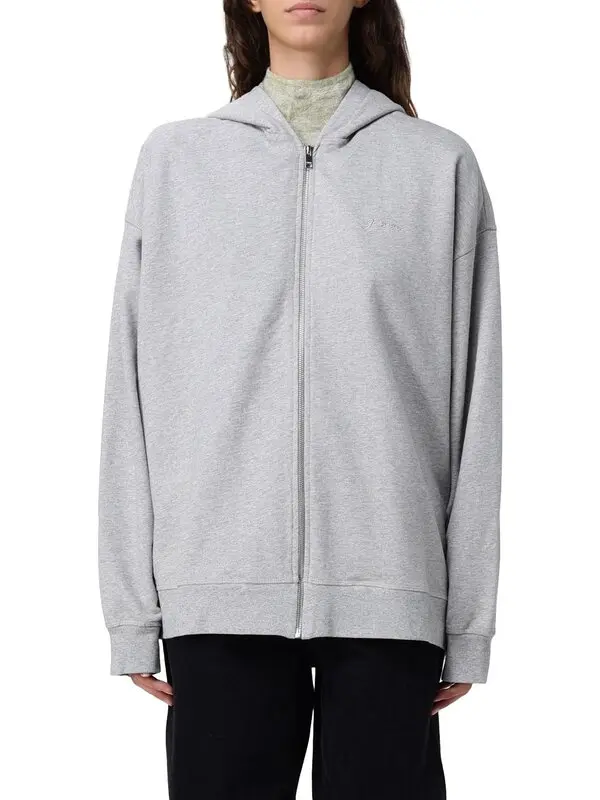 GANNI Full Zip Hoodie - Grey