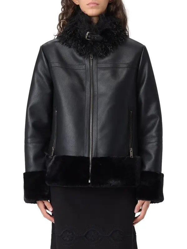 TWINSET Fur Coat - Black
