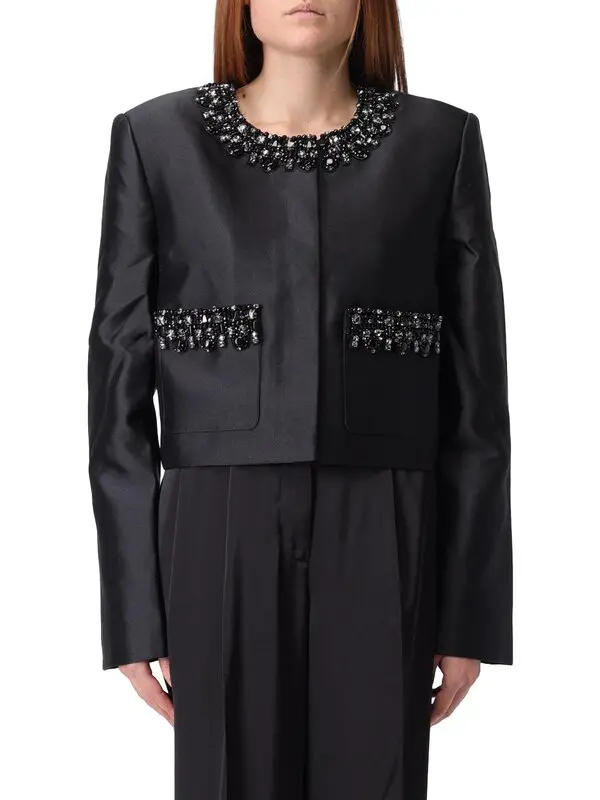 SELF-PORTRAIT Embellished Jacket - Black