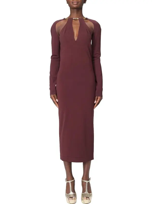 Elisabetta Franchi Sheath Dress - Wine