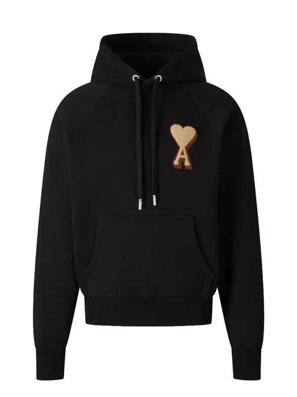 Ami Hooded Logo Sweatshirt - Black