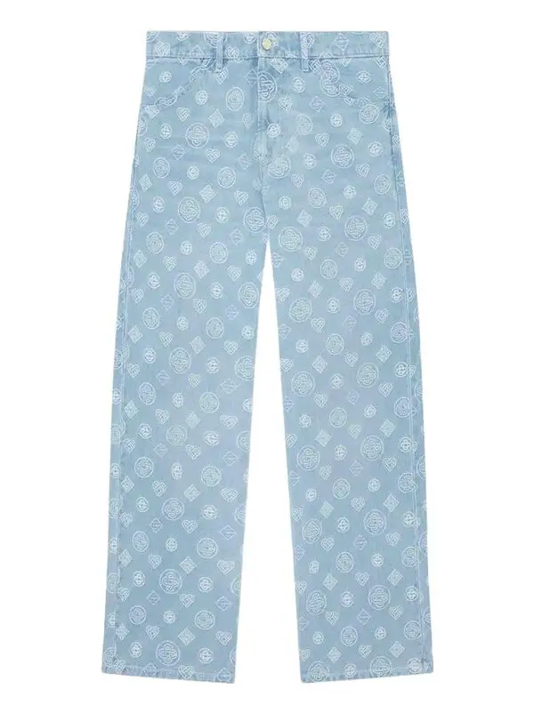 Casablanca Straight Monogram Jeans - Light Denim Blue