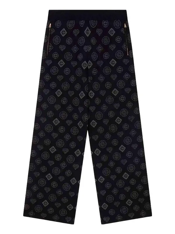 Casablanca Monogram Knit Pants - Black