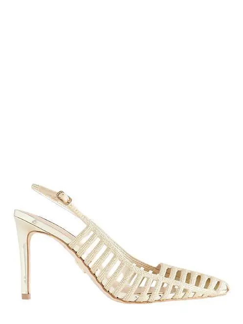 Steve Madden Carleigh Faux-leather Heels - Gold
