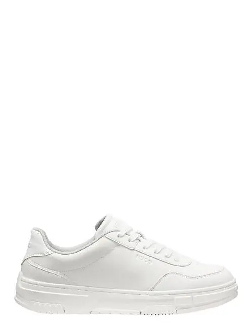 Hugo Logo-embossed Leather Trainers - White