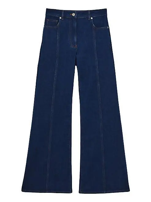 REISS Flared-leg Mid-rise Stretch-denim Jeans - Blue