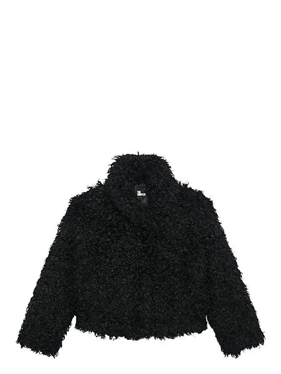 The Kooples Collared Faux-fur Coat - Black