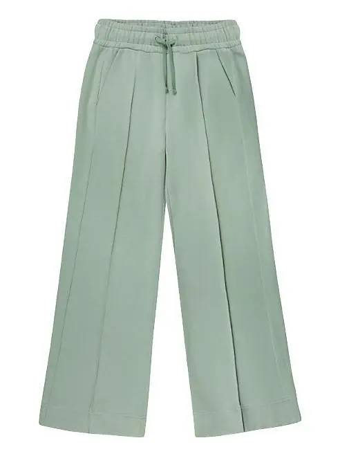 RO&ZO Wide-leg High-rise Cotton-blend Jogging Bottoms - Green