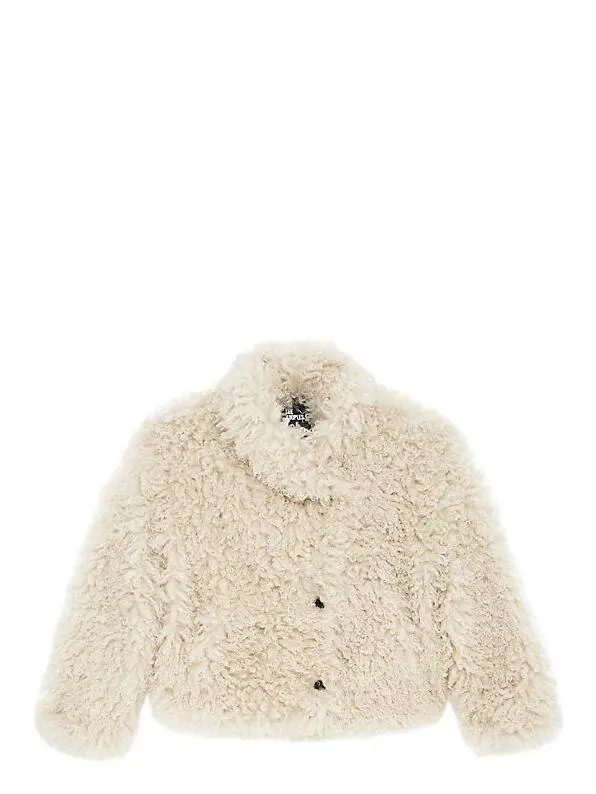 The Kooples Lapel-collar Faux-fur Jacket - Ecru