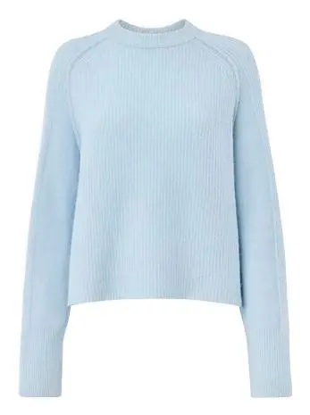 Whistles Ribbed Knitted Jumper - Pale Blue