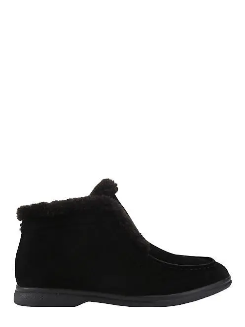 Carvela Fia Lined Suede Ankle Boots - Black