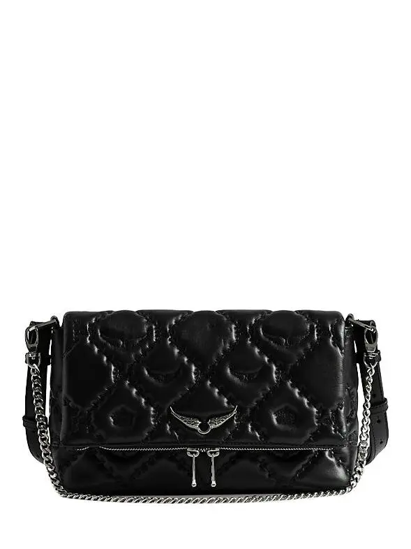Zadig&Voltaire Rocky Ii Xl Leather Shoulder Bag - Black