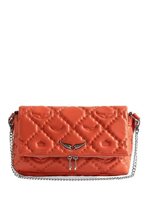 Zadig&Voltaire Rocky Ii Xl Leather Shoulder Bag - Flame