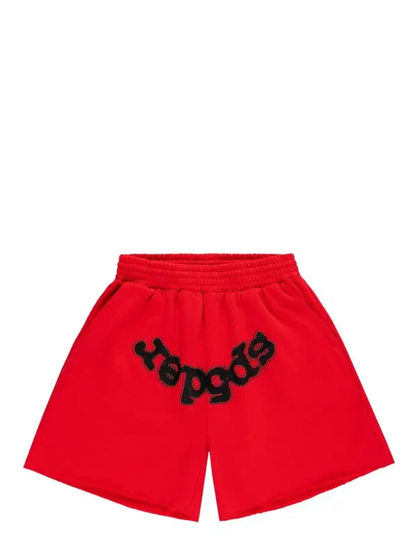 SP5DER Og Studded Sweatshort - Red