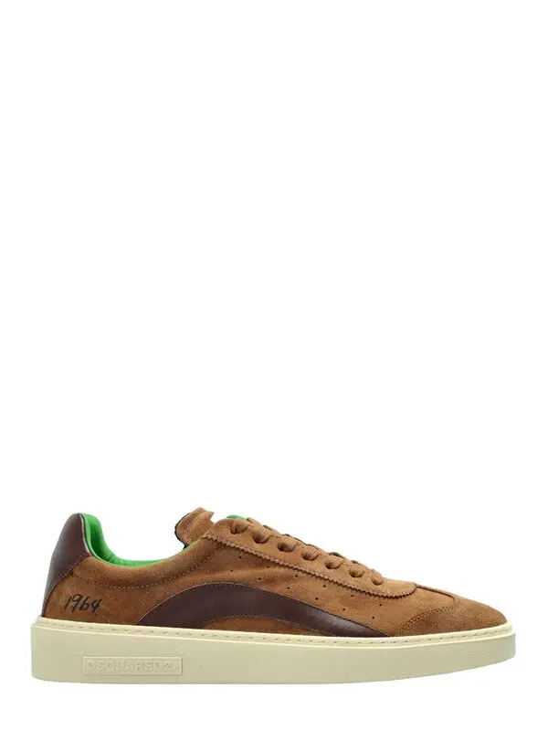 Dsquared2 Laced Sneakers With Logo Patch - Brown