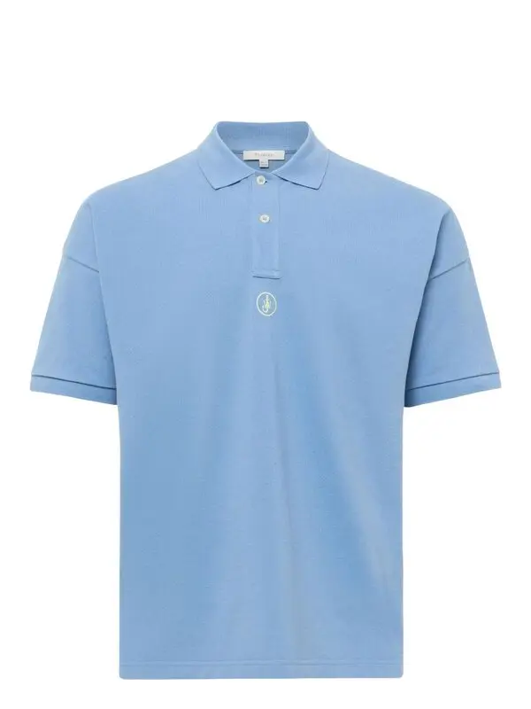 JW Anderson Short-sleeve Polo Shirt With Logo - Blue