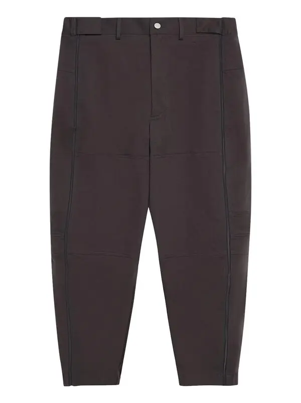MORDECAI Cotton Side-zip Flat-front Trousers - Concrete