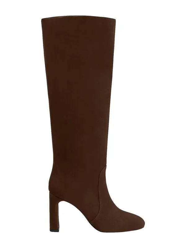 STUART WEITZMAN 85mm Babette Tubo Suede Knee-high Boots - Walnut