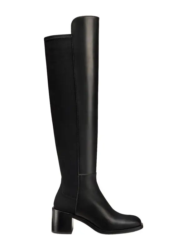 STUART WEITZMAN 5050 Finn Leather Over-the-knee Boots - Black